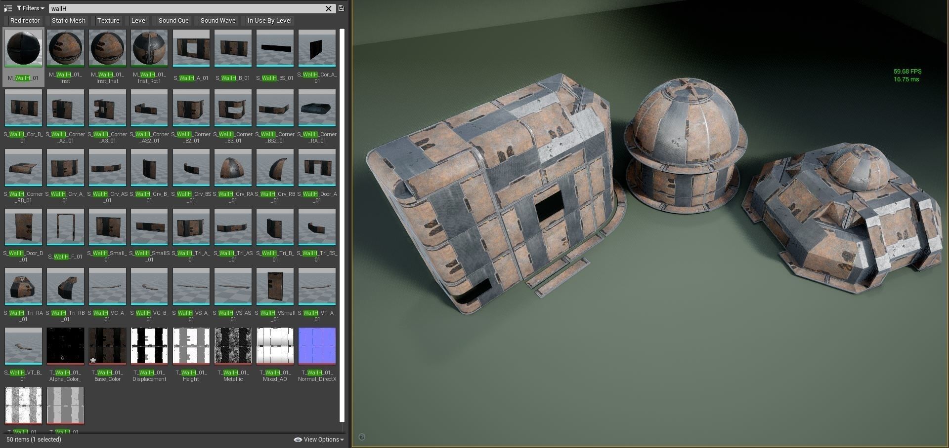 3D Model Collection sci fi Modular architectural design - low-poly ...