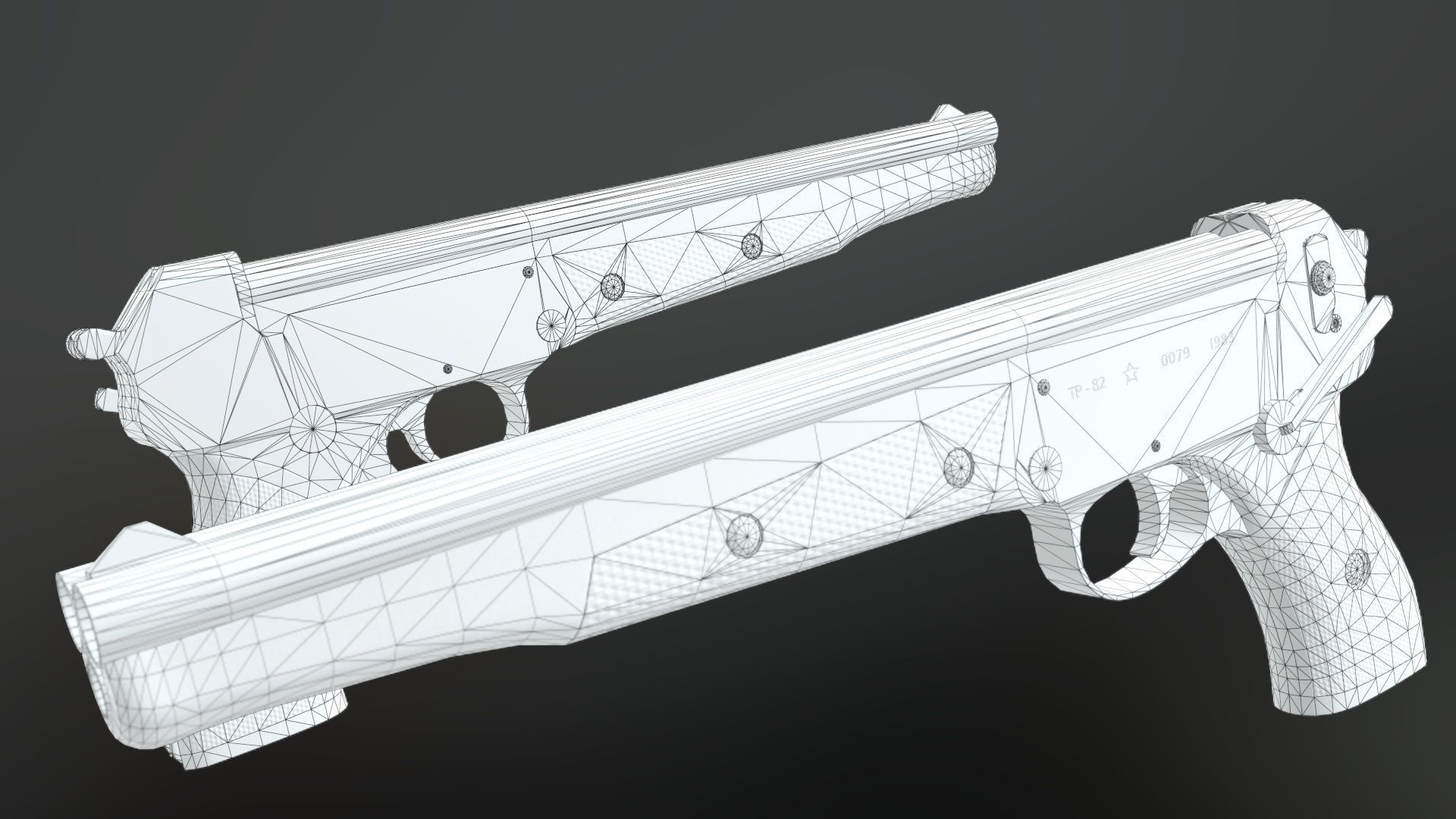 3D model Tp 82 shotgun VR / AR / low-poly | CGTrader