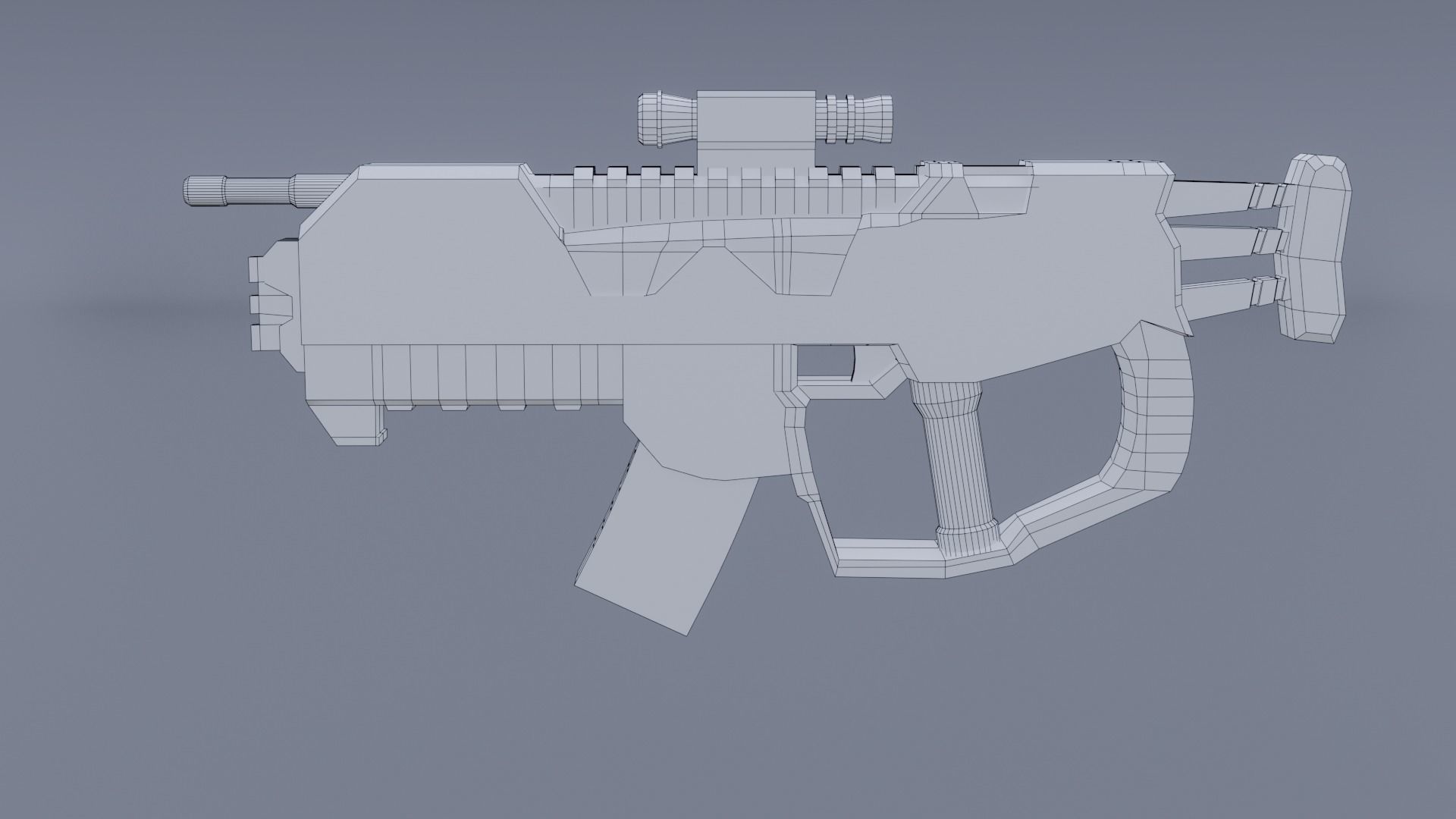 3D model Low Poly Sci-Fi Gun - PBR - Game Ready VR / AR / low-poly ...