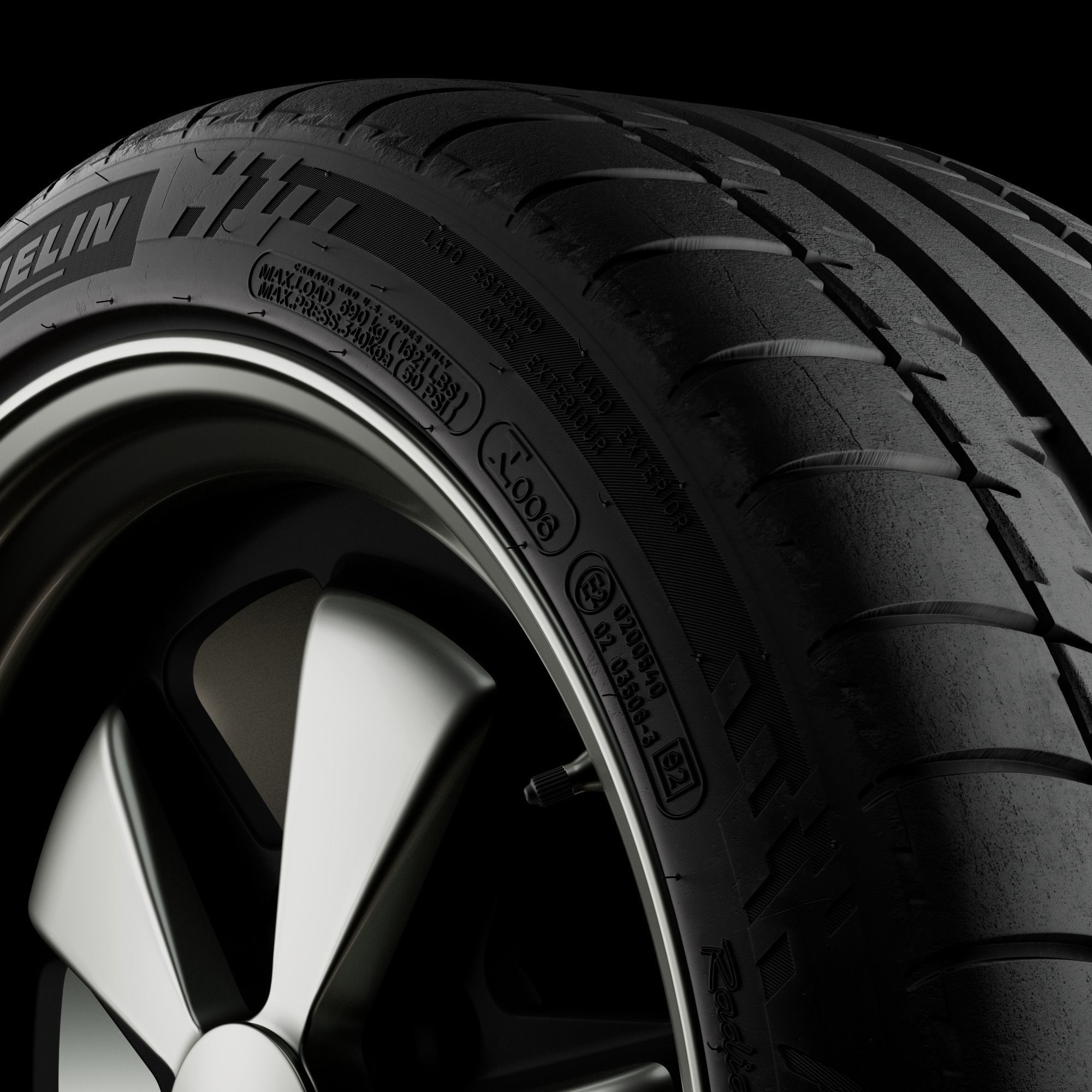 Michelin Pilot Sport PS2 N3 Real World Details 3D model | CGTrader