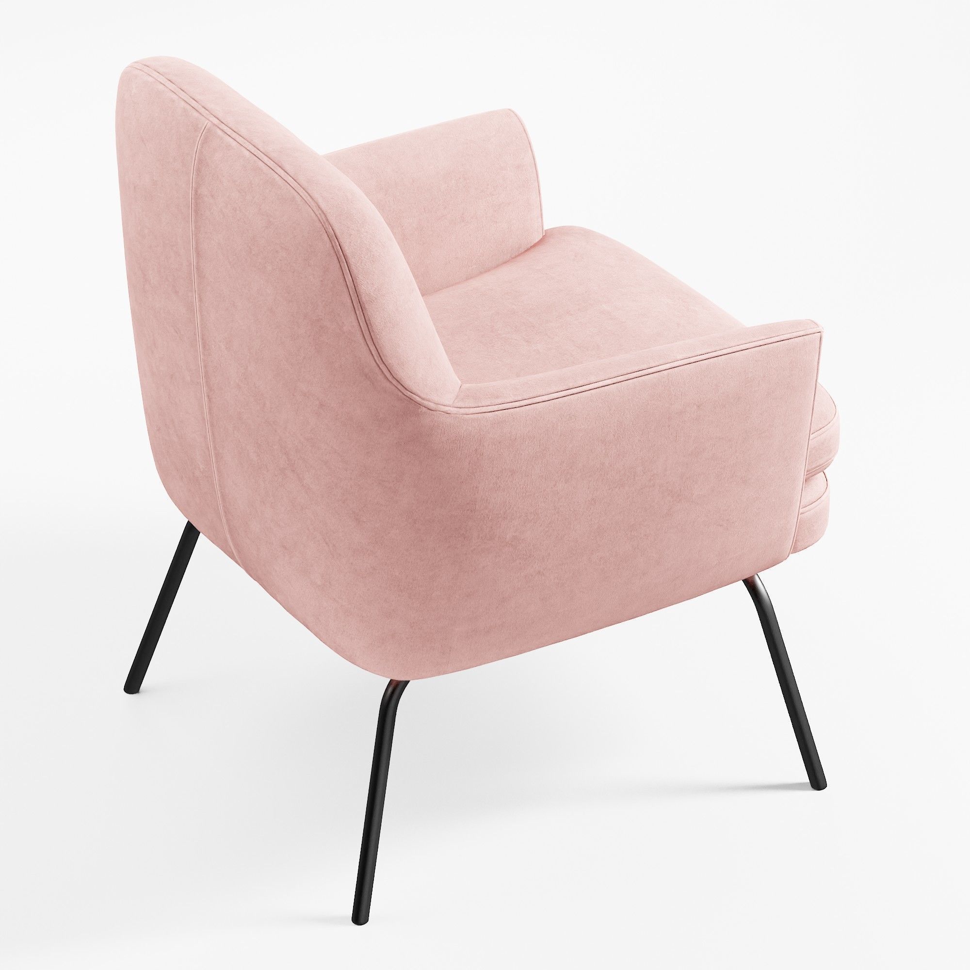 Chloe Velvet Arm Chair 3D model | CGTrader
