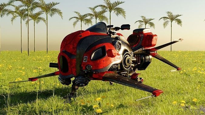 3D model HoverBike robot VR / AR / low-poly | CGTrader