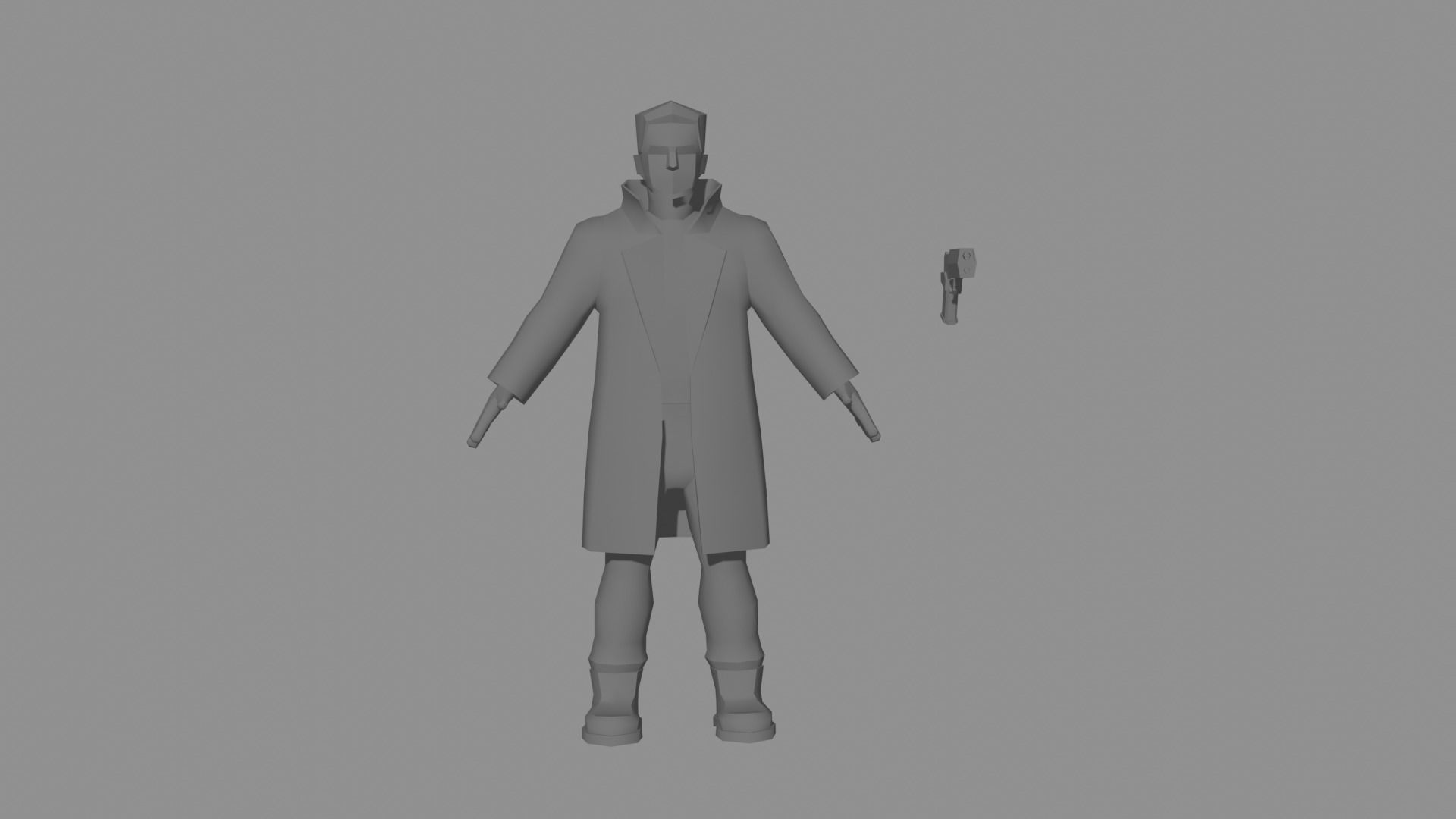 Detective LowPoly free VR / AR / low-poly 3D model rigged | CGTrader