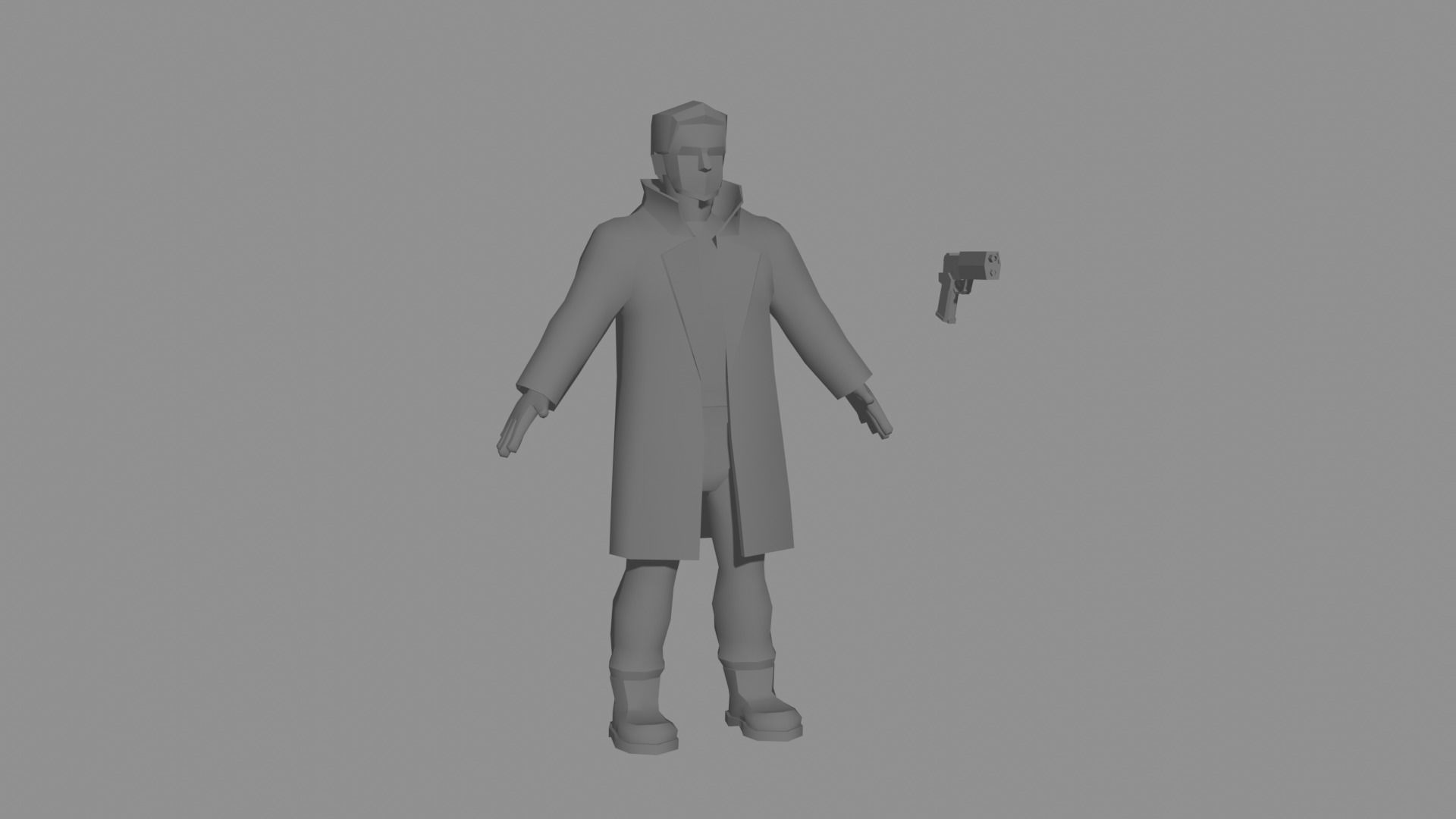 Detective LowPoly free VR / AR / low-poly 3D model rigged | CGTrader