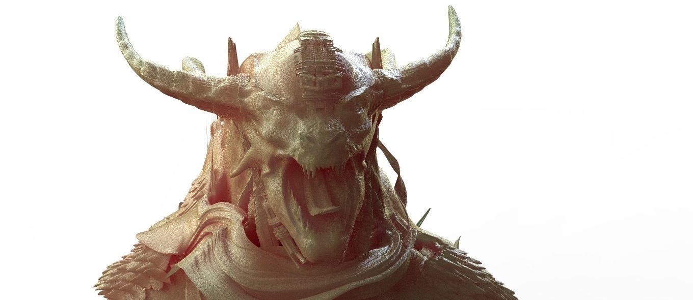 Demon monster head 3D model | CGTrader