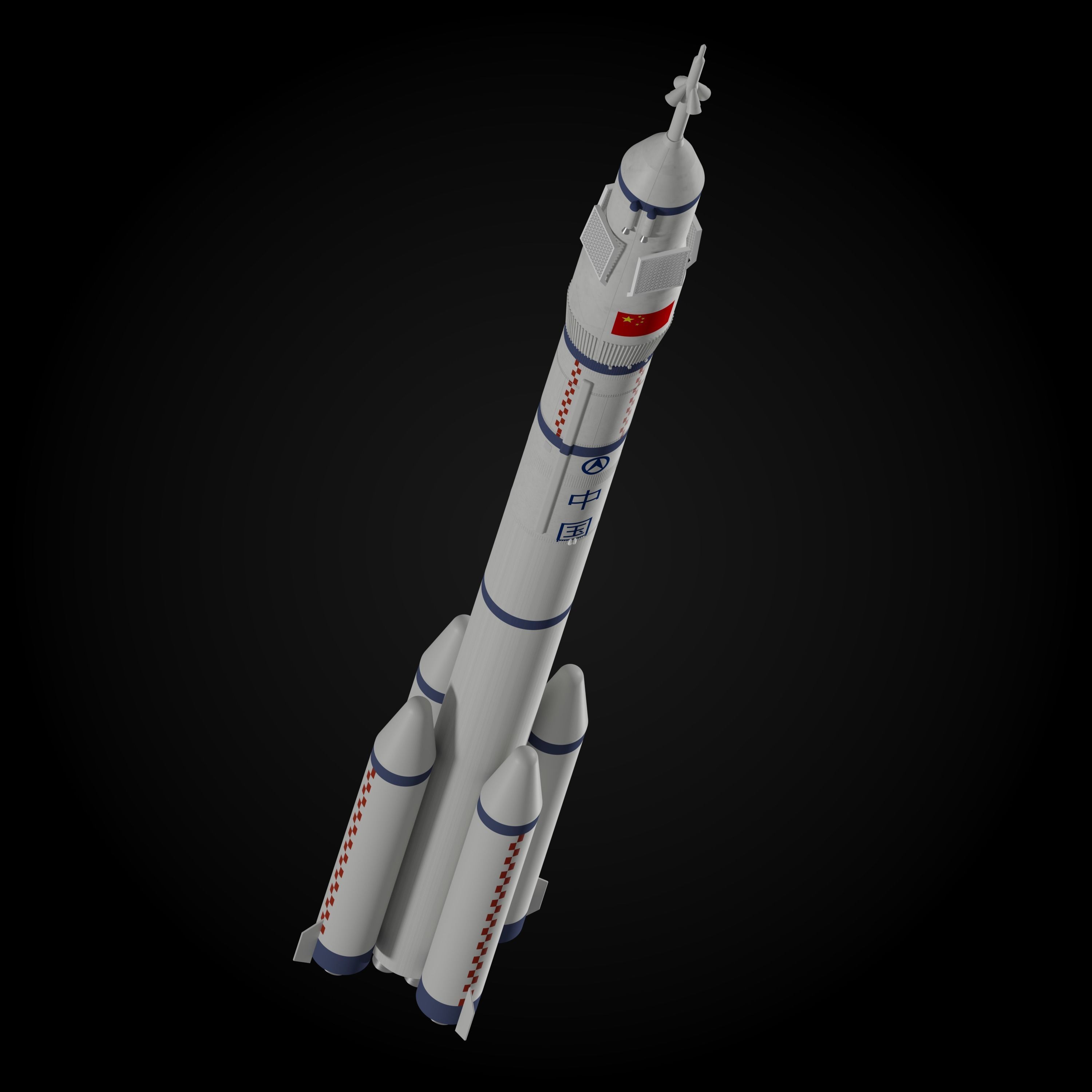 Long March 2F Rocket 3D model | CGTrader