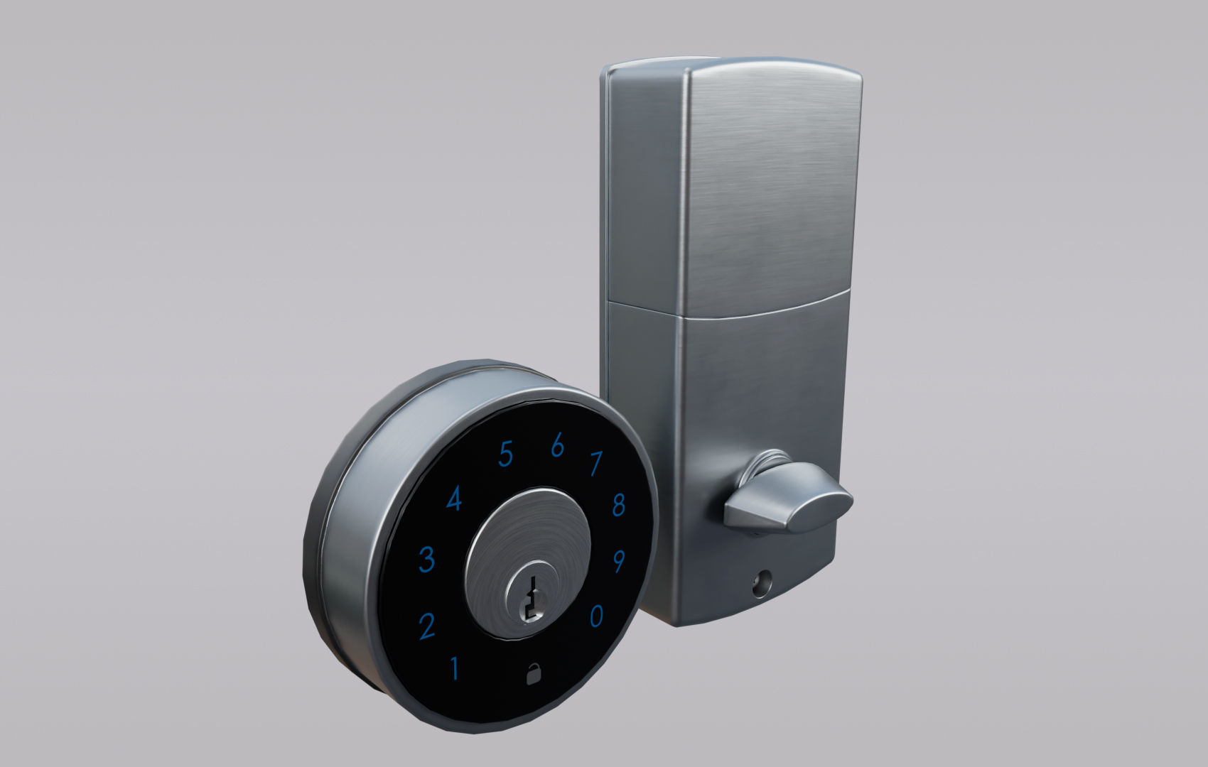 3D model Circular Digital Door Lock VR / AR / low-poly | CGTrader