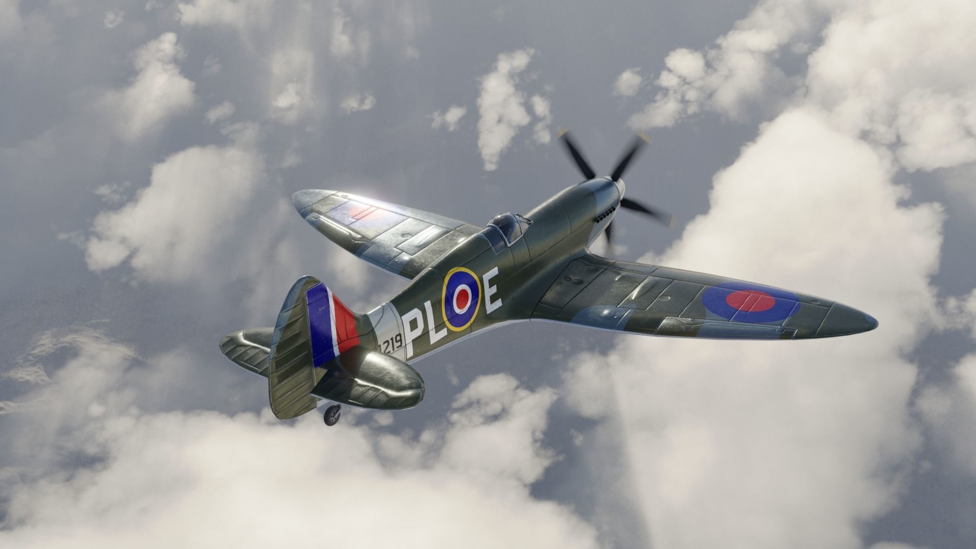 3D model Supermarine Spitfire 3D Model VR / AR / low-poly | CGTrader