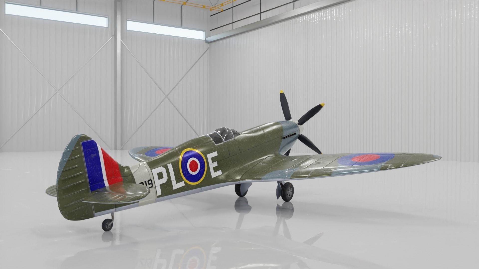 3D model Supermarine Spitfire 3D Model VR / AR / low-poly | CGTrader