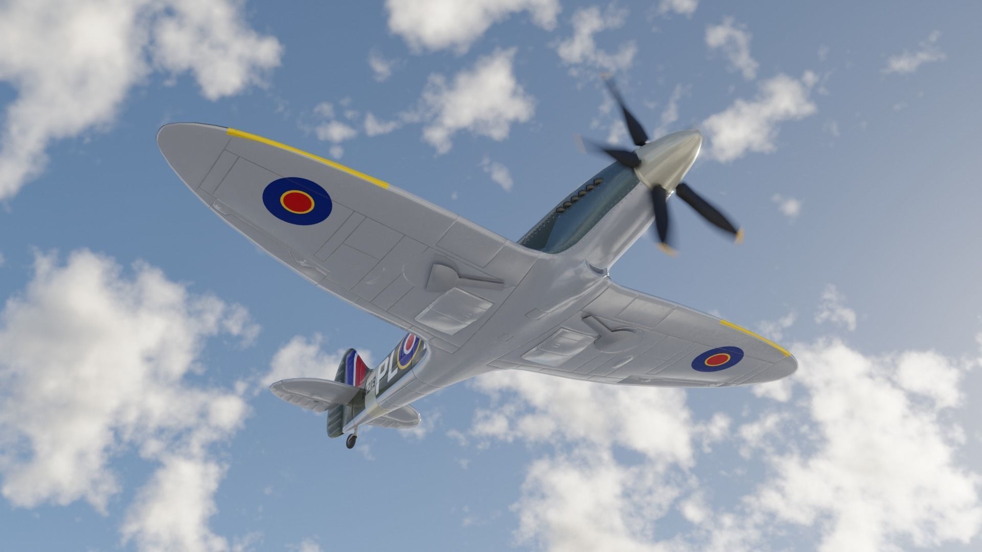 3D model Supermarine Spitfire 3D Model VR / AR / low-poly | CGTrader