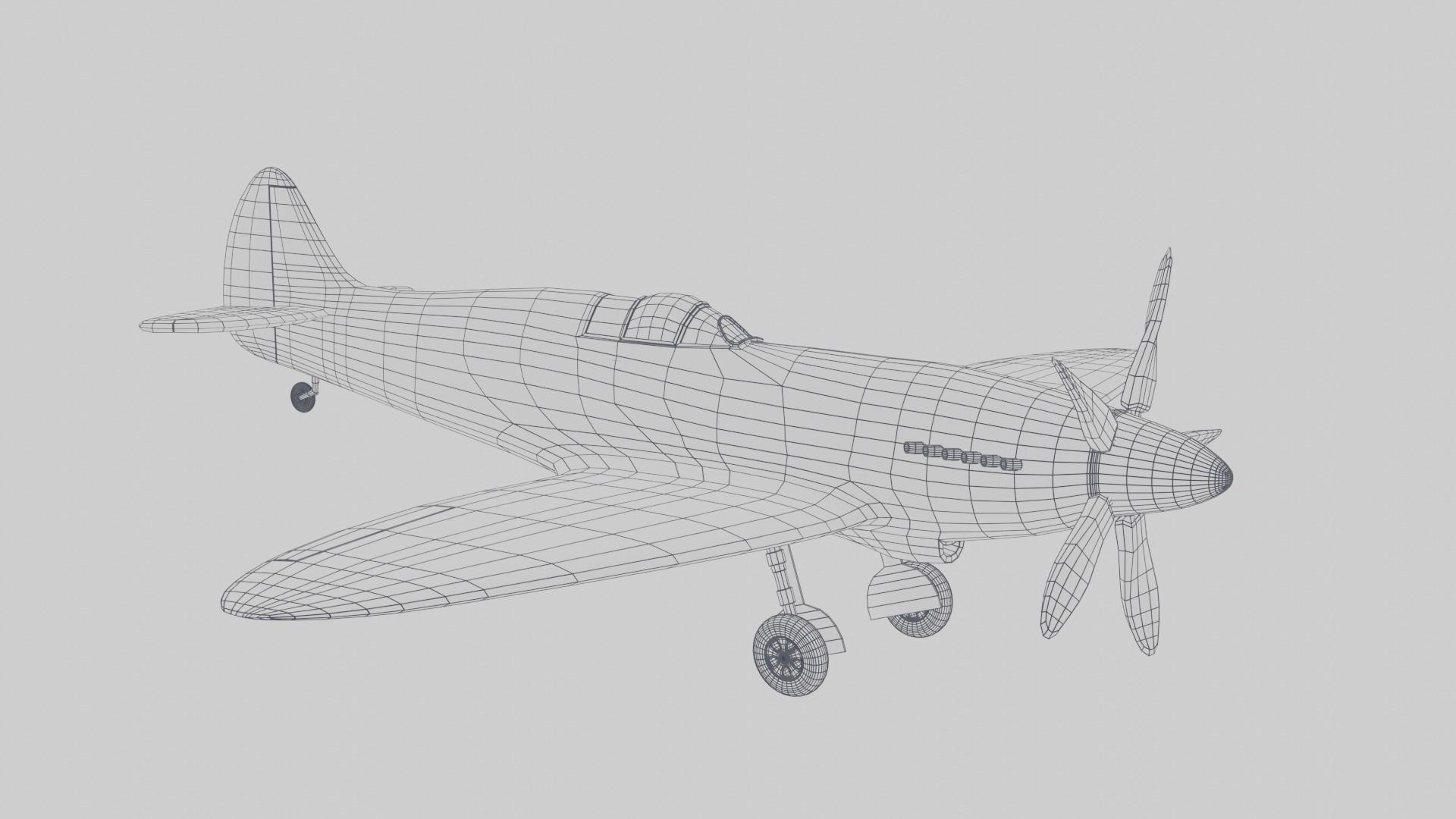 3D model Supermarine Spitfire 3D Model VR / AR / low-poly | CGTrader