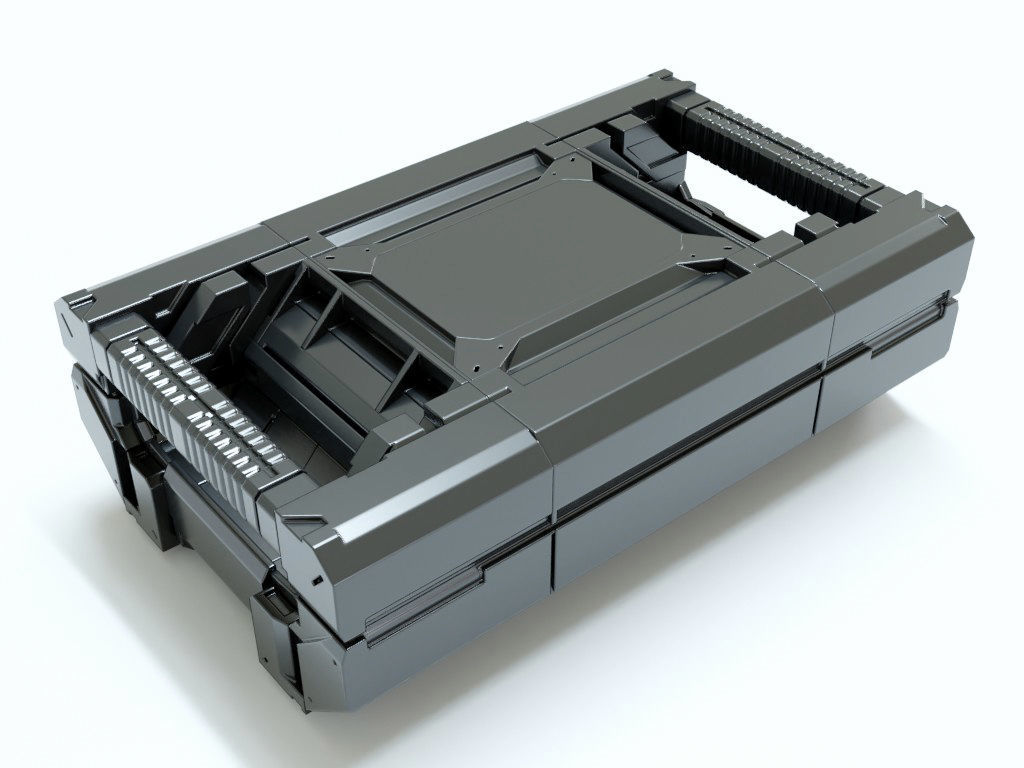 Sci-Fi Storage Box 3D model | CGTrader