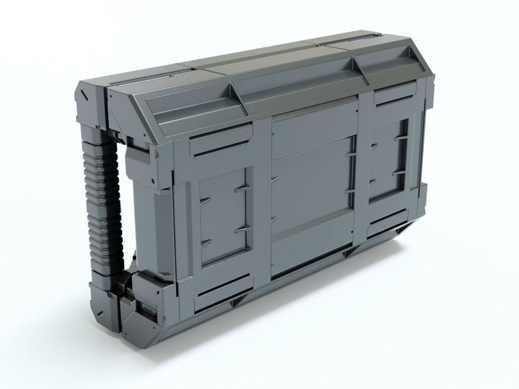 Sci-Fi Storage Box 3D model | CGTrader