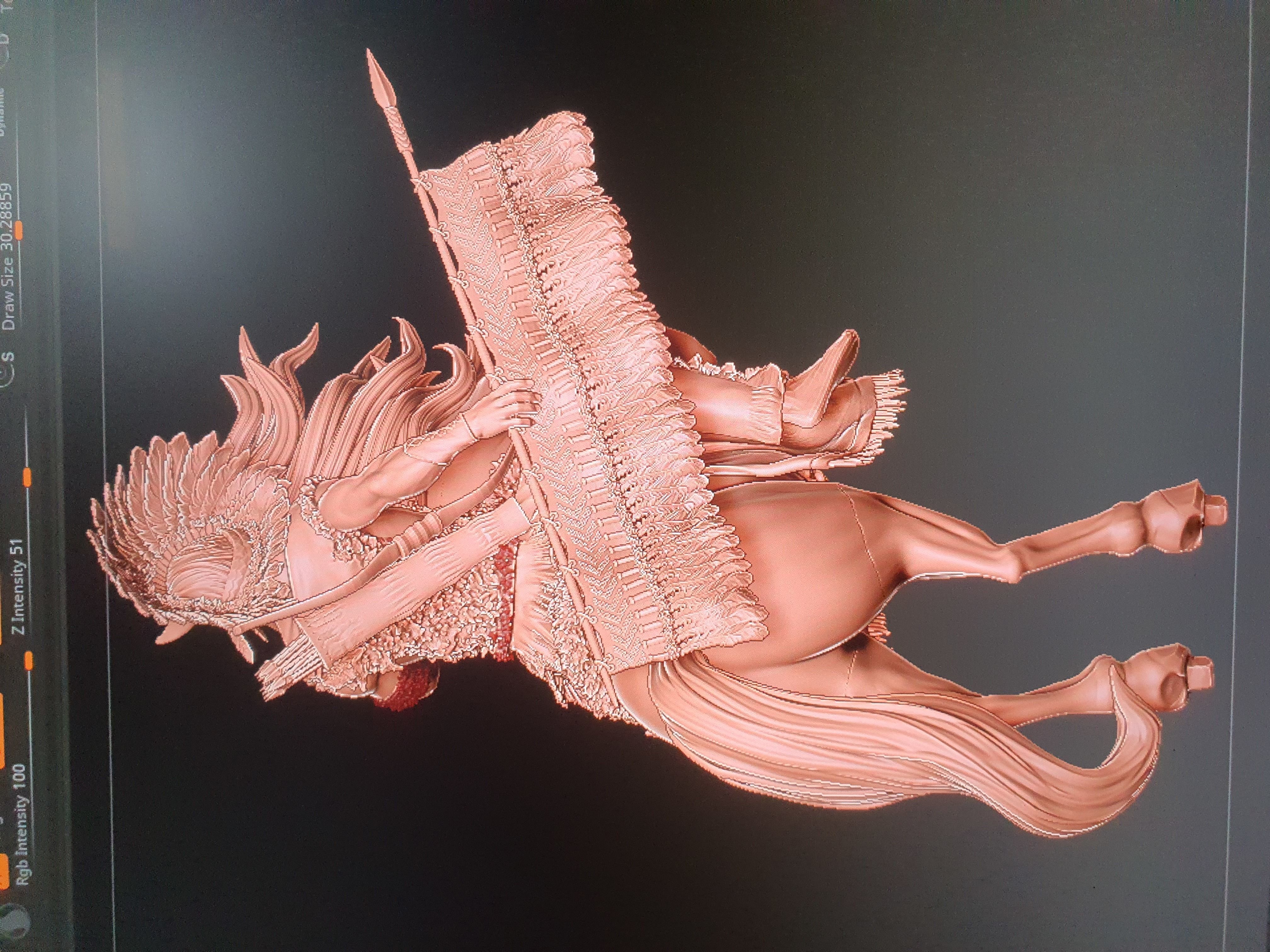 native american on horse 3D model 3D printable | CGTrader