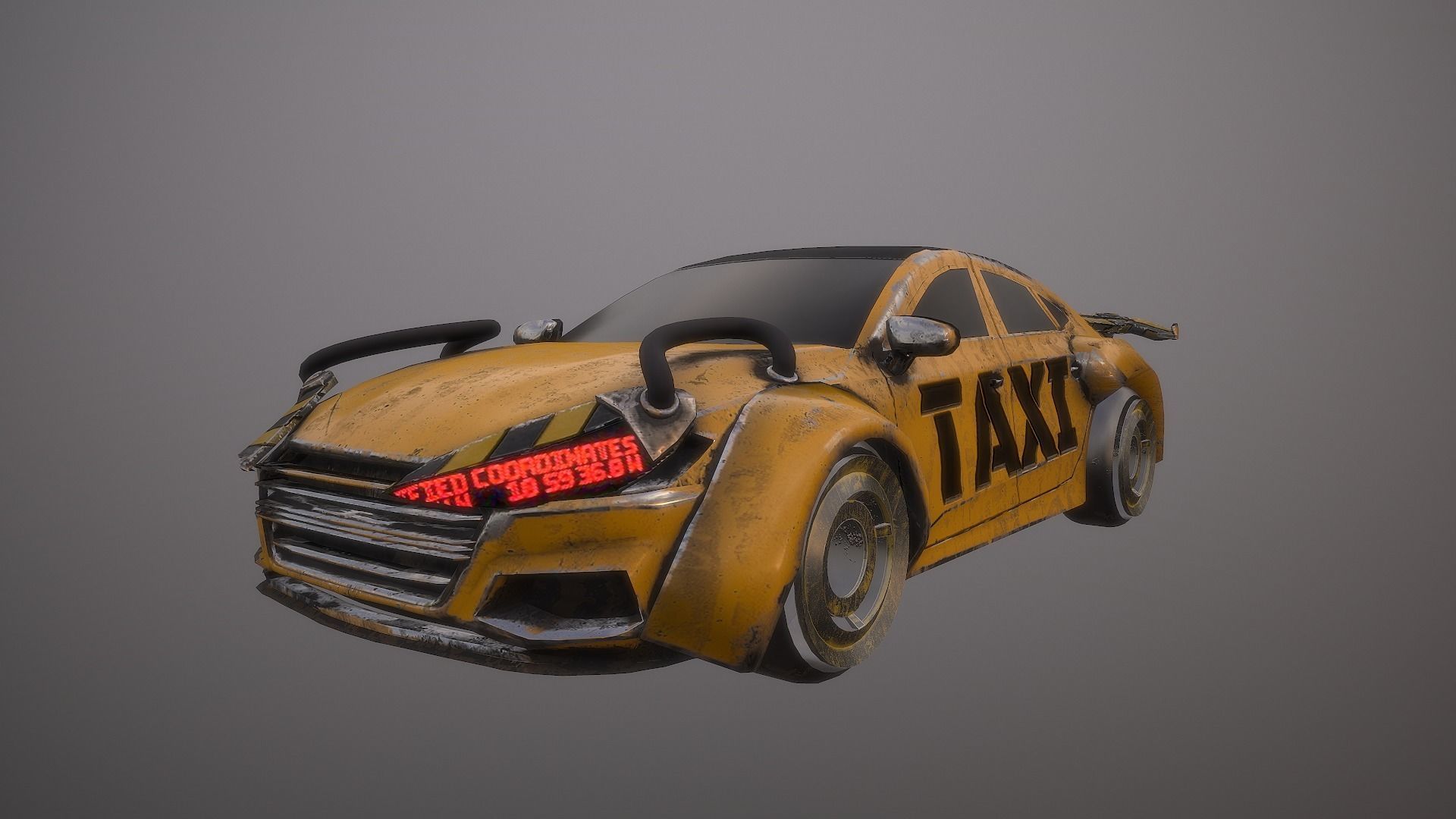 3D model Cyberpunk Taxi VR / AR / low-poly | CGTrader