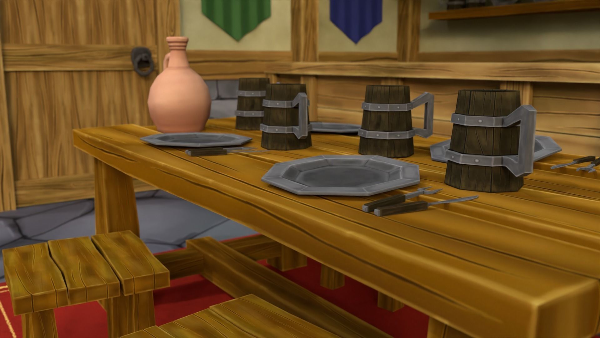 Low Poly Medieval Tavern 3D model | CGTrader