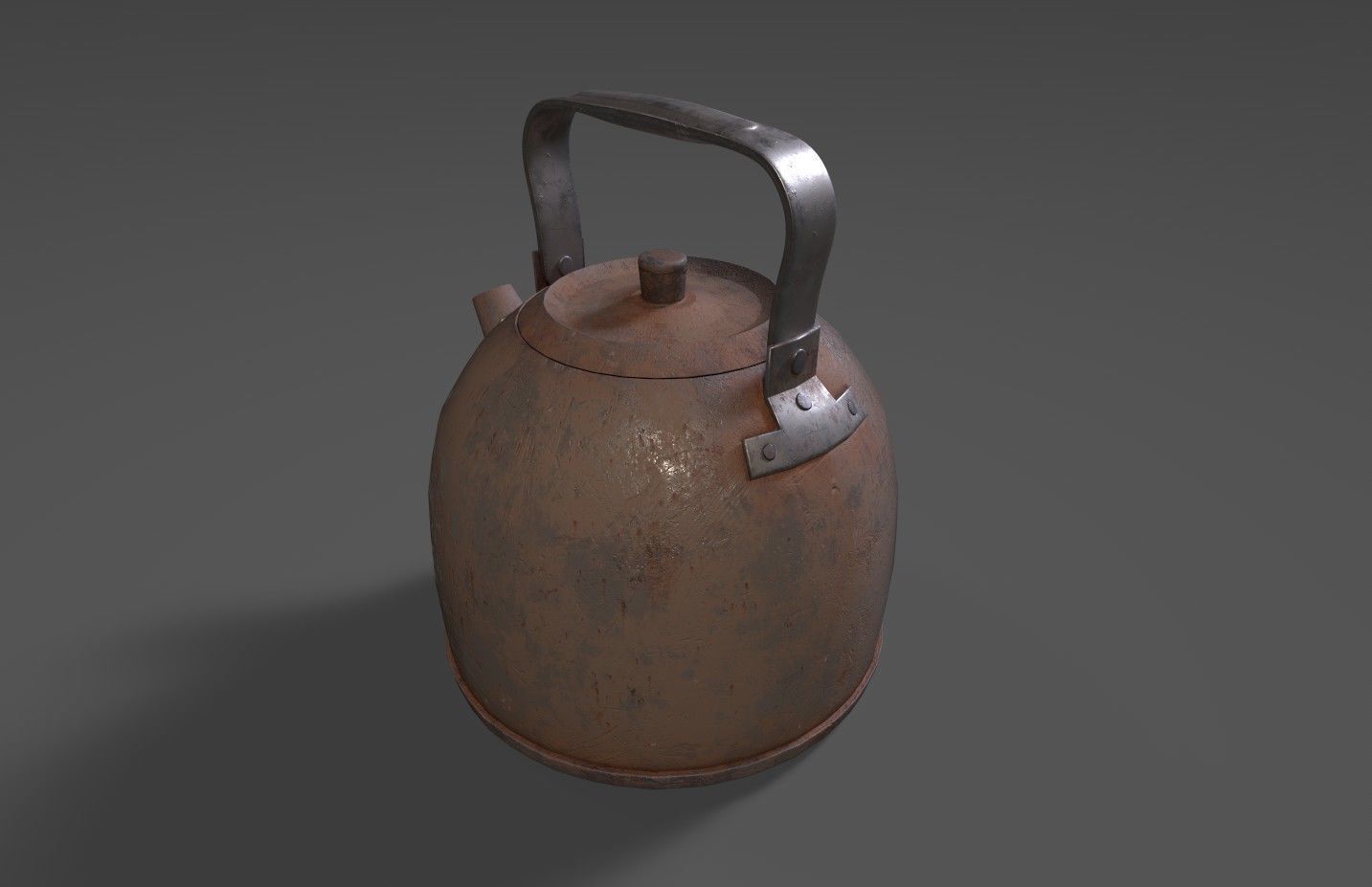 3D model Old Stylized Rusty Kettle VR / AR / low-poly | CGTrader