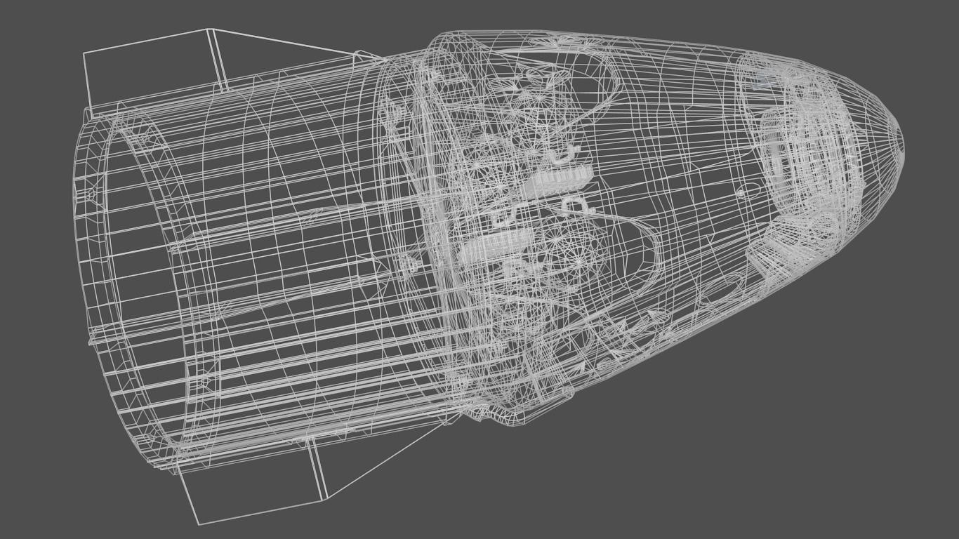 SpaceX Crew Dragon Spacecraft 3D model rigged | CGTrader