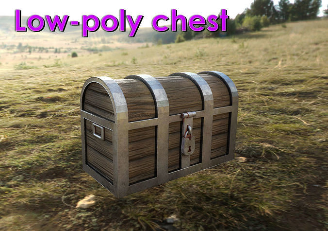 Low-poly chest of treasure free VR / AR / low-poly 3D model | CGTrader