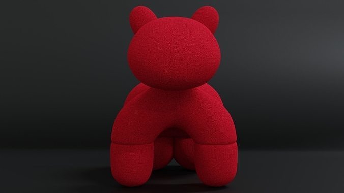 Red Dog Shaped Chair 3D model | CGTrader