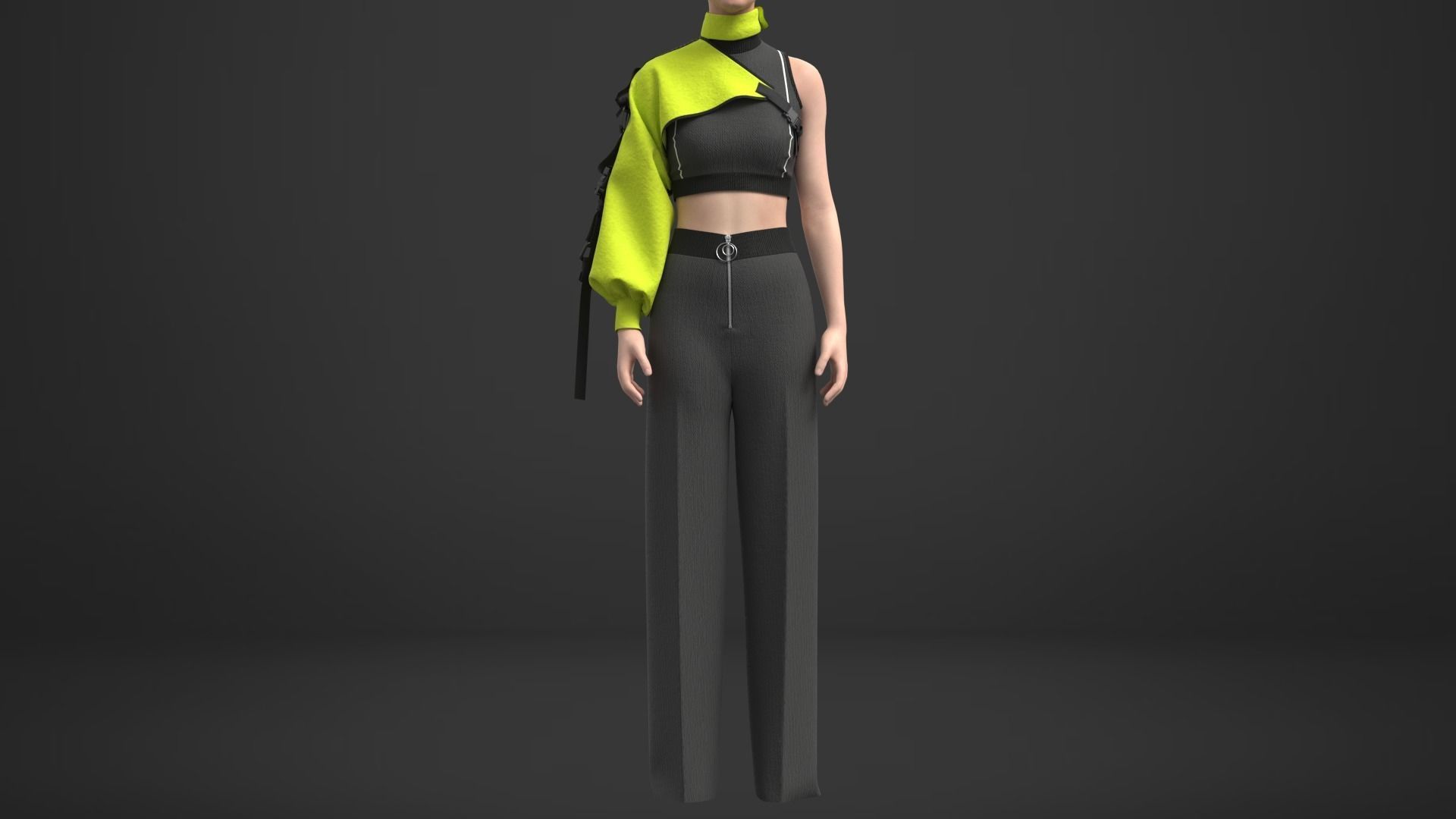 Female Outfit Clo3D 3D model | CGTrader
