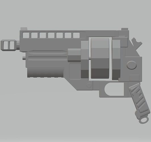 FHW Bolter Revolver Cosplay Blaster free 3D model 3D printable | CGTrader