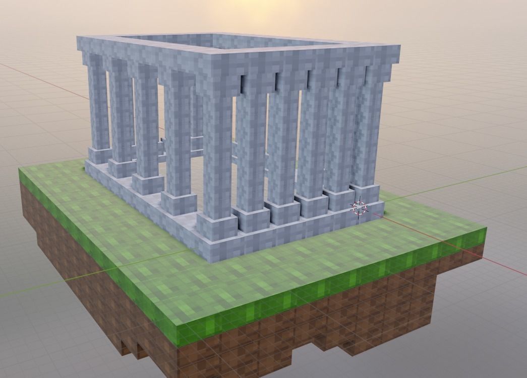 simple Minecraft structure 3D | CGTrader
