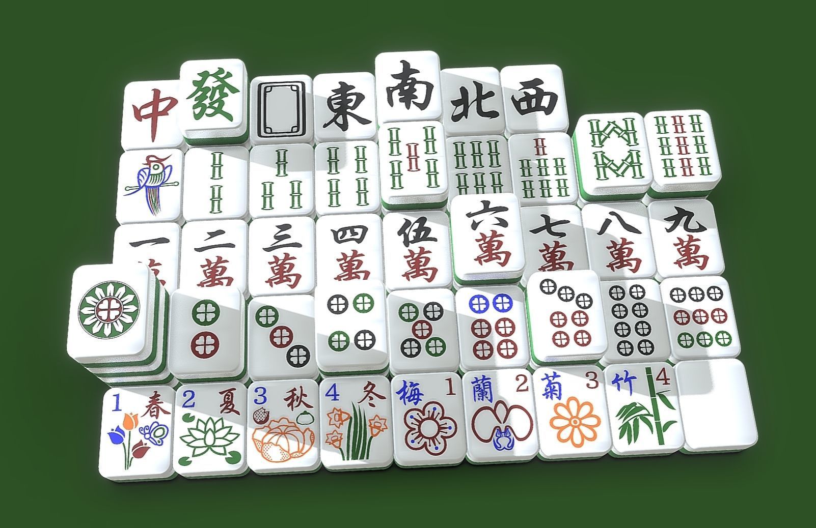 3D model Taiwan mahjong VR / AR / low-poly | CGTrader