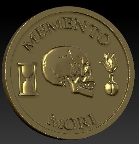 Memento Mori Coin 3D model 3D printable | CGTrader