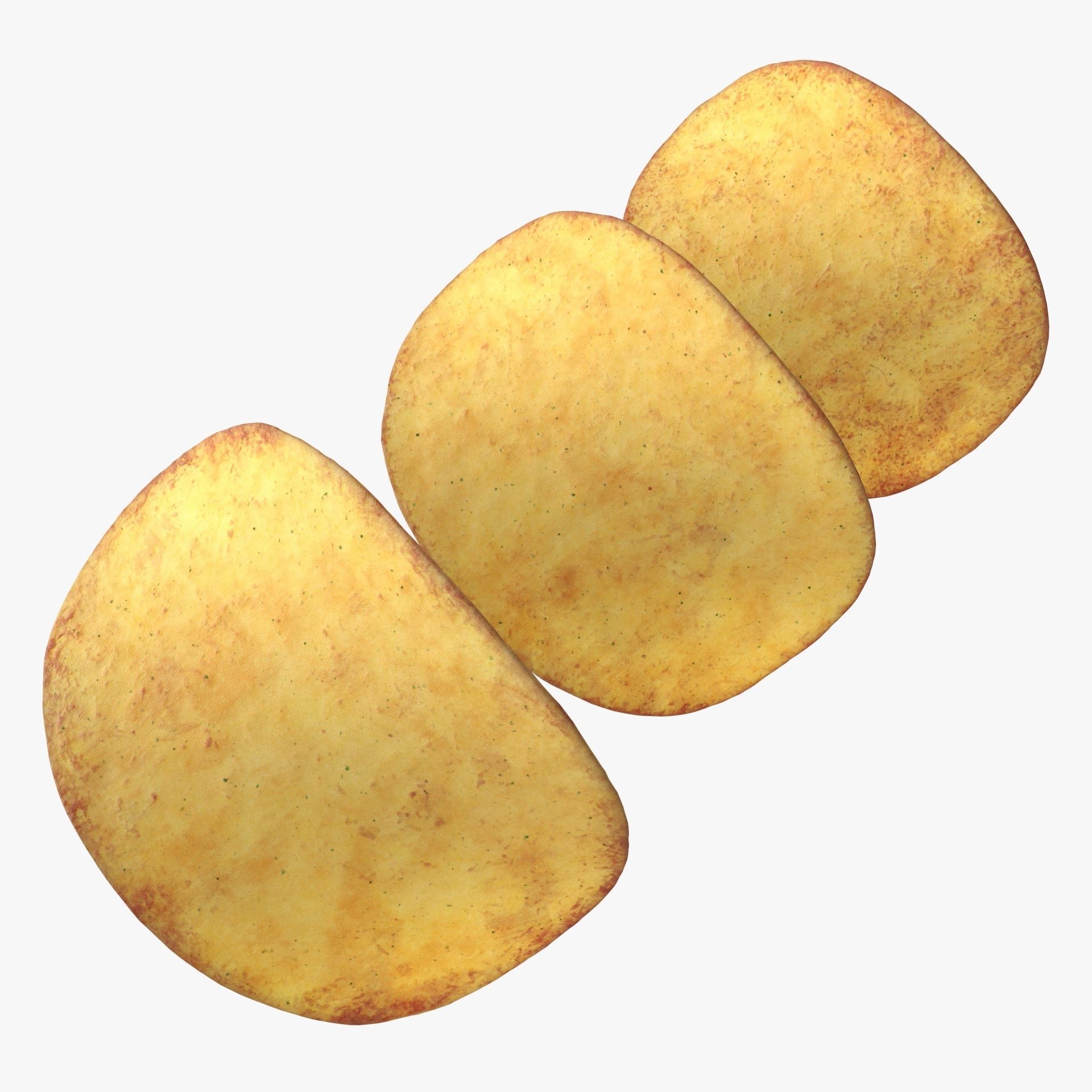 crunchy potato chips with 2K PBR textures 3D model | CGTrader
