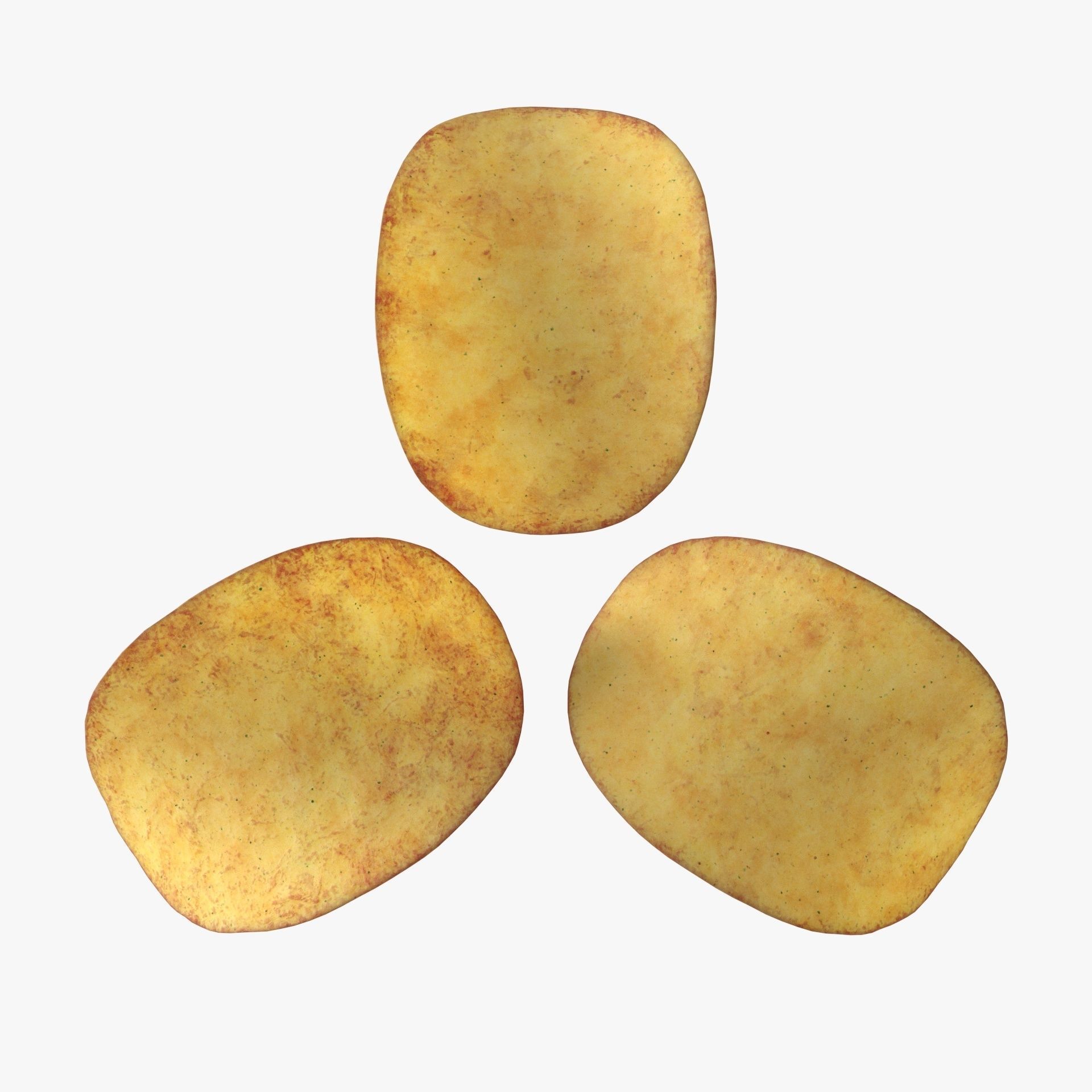 crunchy potato chips with 2K PBR textures 3D model | CGTrader