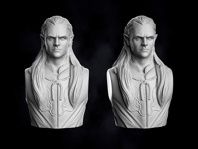 Legolas Fanart Bust 3D model 3D printable | CGTrader