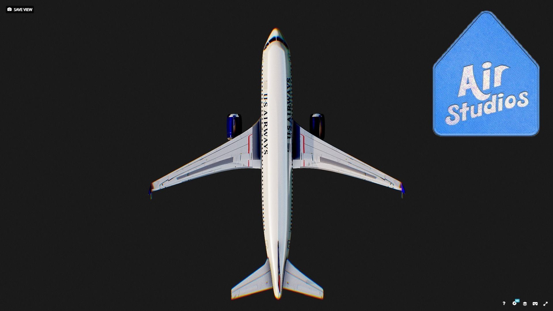 3D model Airbus A320 Us Airways Airplane VR / AR / low-poly | CGTrader