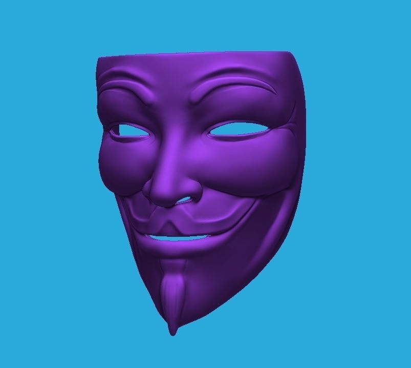 V for Vendetta mask model 3D model 3D printable | CGTrader