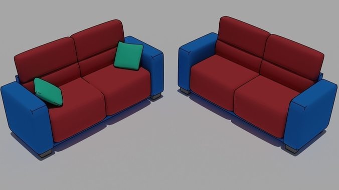 Simple Sofa 3D model | CGTrader