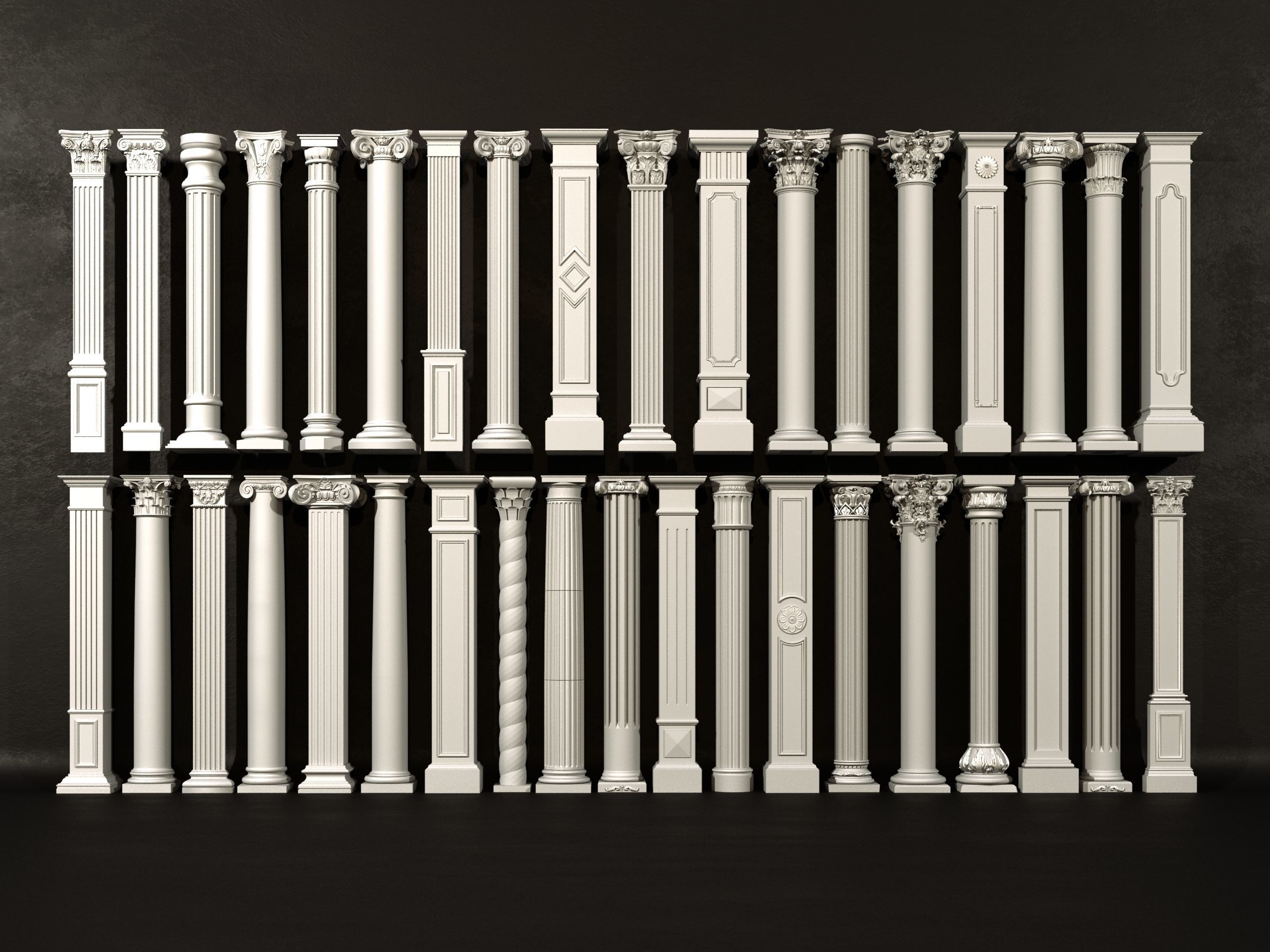 Classic architecture details 3D model | CGTrader