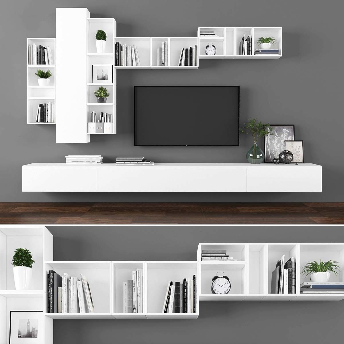 3D model Tv stand set 123 VR / AR / low-poly | CGTrader