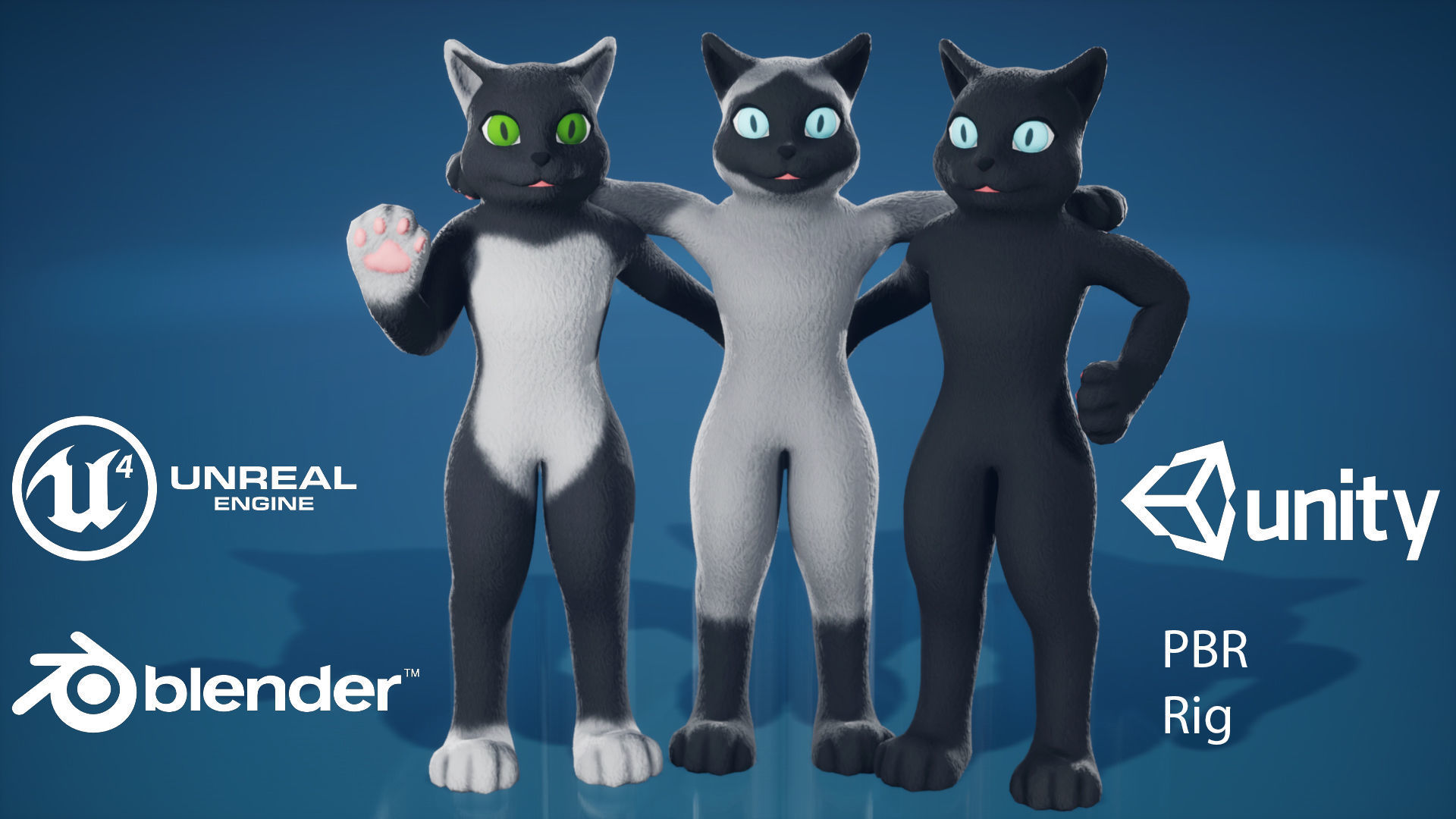 3D model FurSuit Cat VR / AR / low-poly | CGTrader