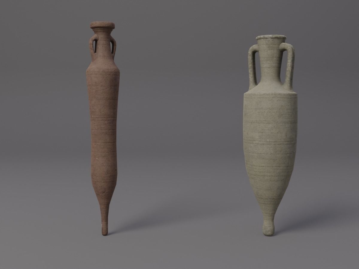 3D model Ancient roman amphorae VR / AR / low-poly | CGTrader