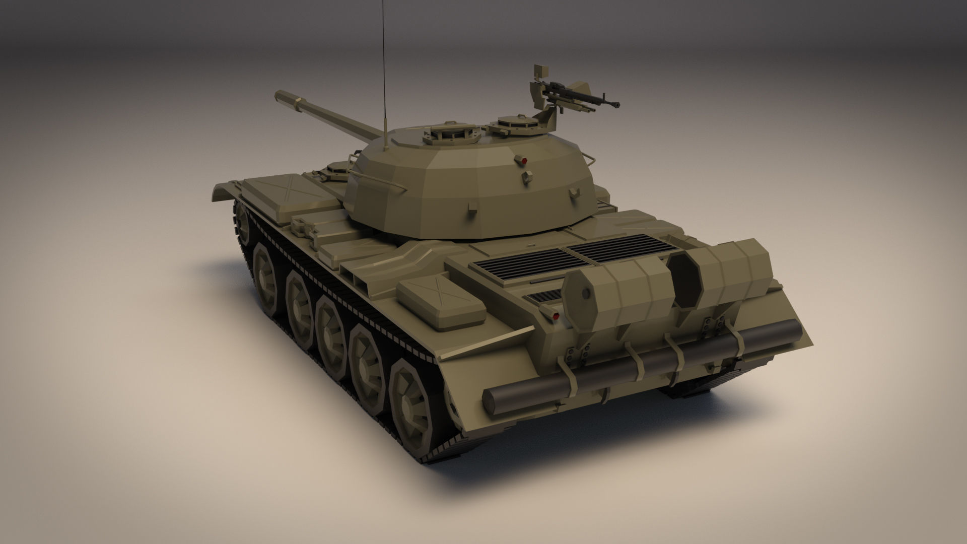 Low Poly Tank 06 3D model | CGTrader
