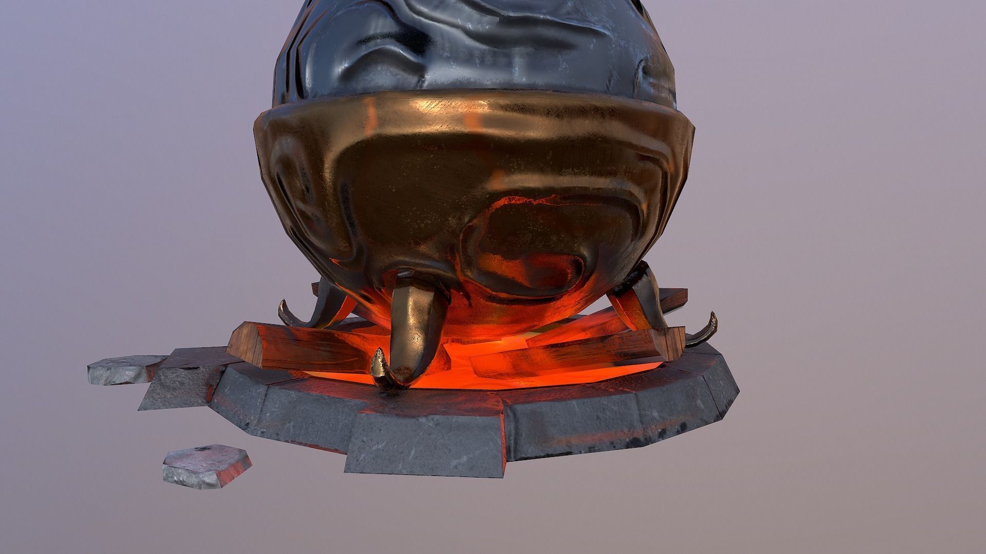 3D model Wizard Cauldron VR / AR / low-poly | CGTrader