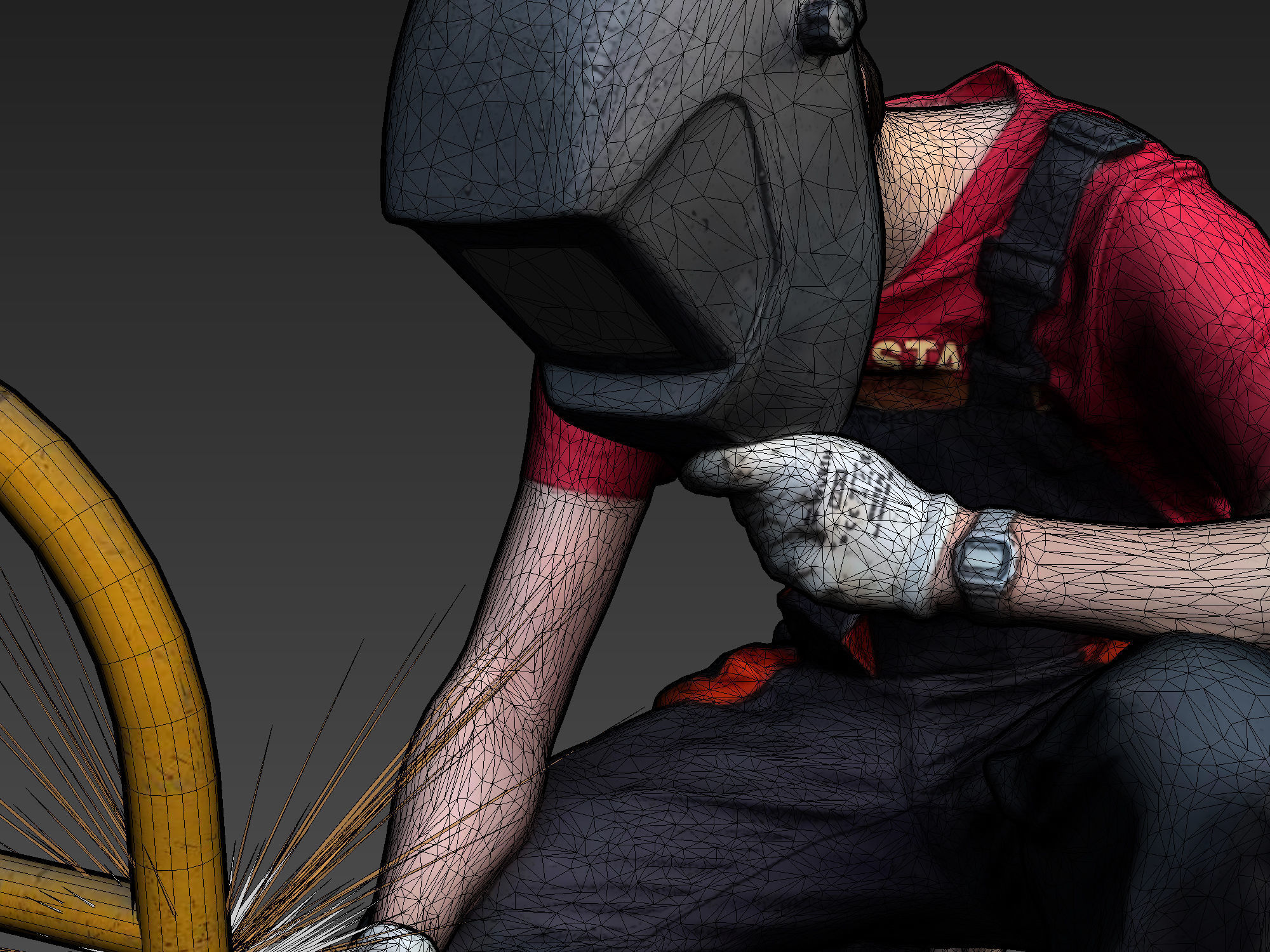 Stylized Welder Character 3D model | CGTrader