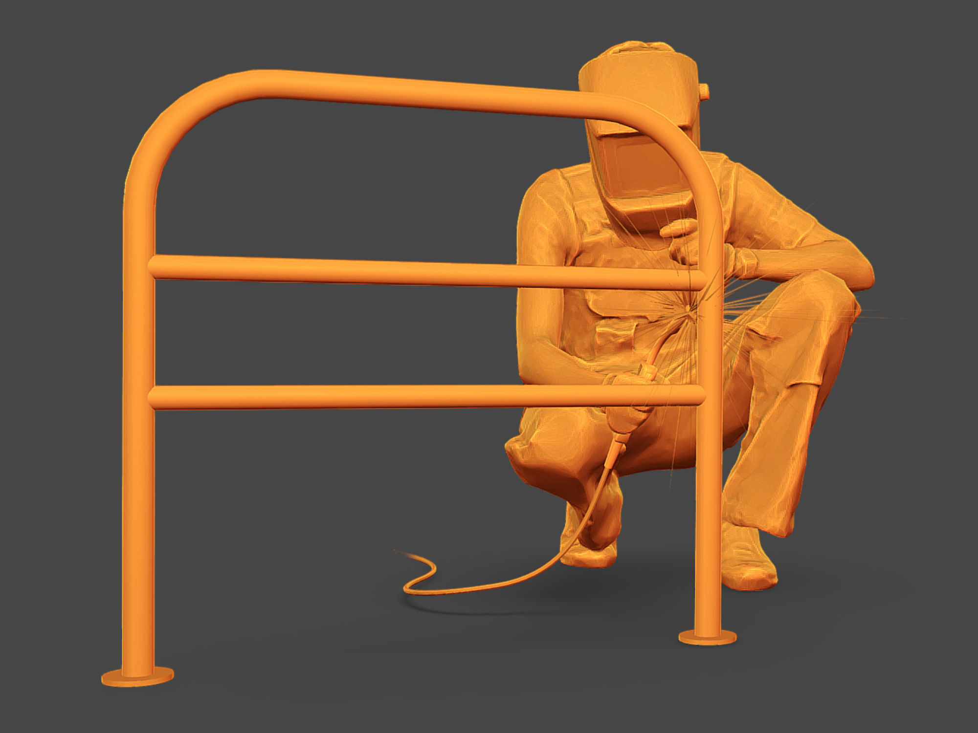 Stylized Welder Character 3D model | CGTrader