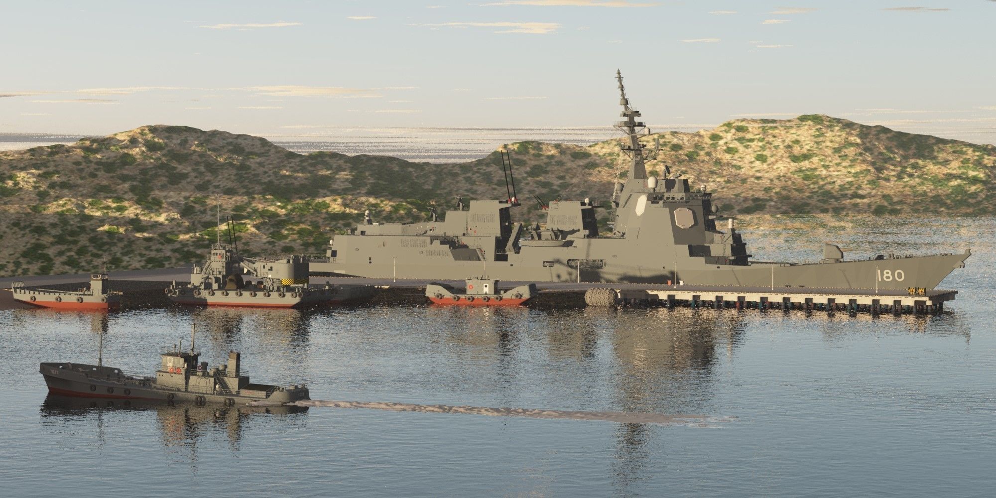 JMSDF DDG-180 HAGURO guided-missile destroyer 3D model | CGTrader