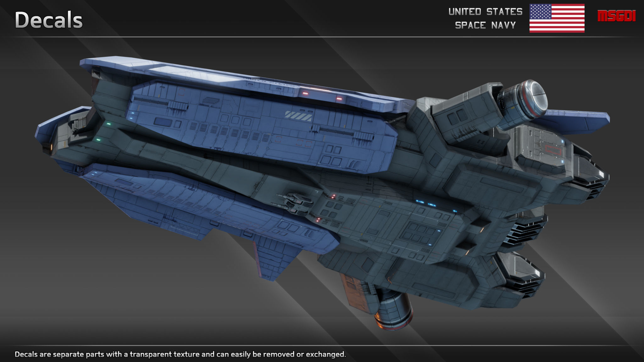 3D model USSN Congress Class Frigate VR / AR / low-poly | CGTrader