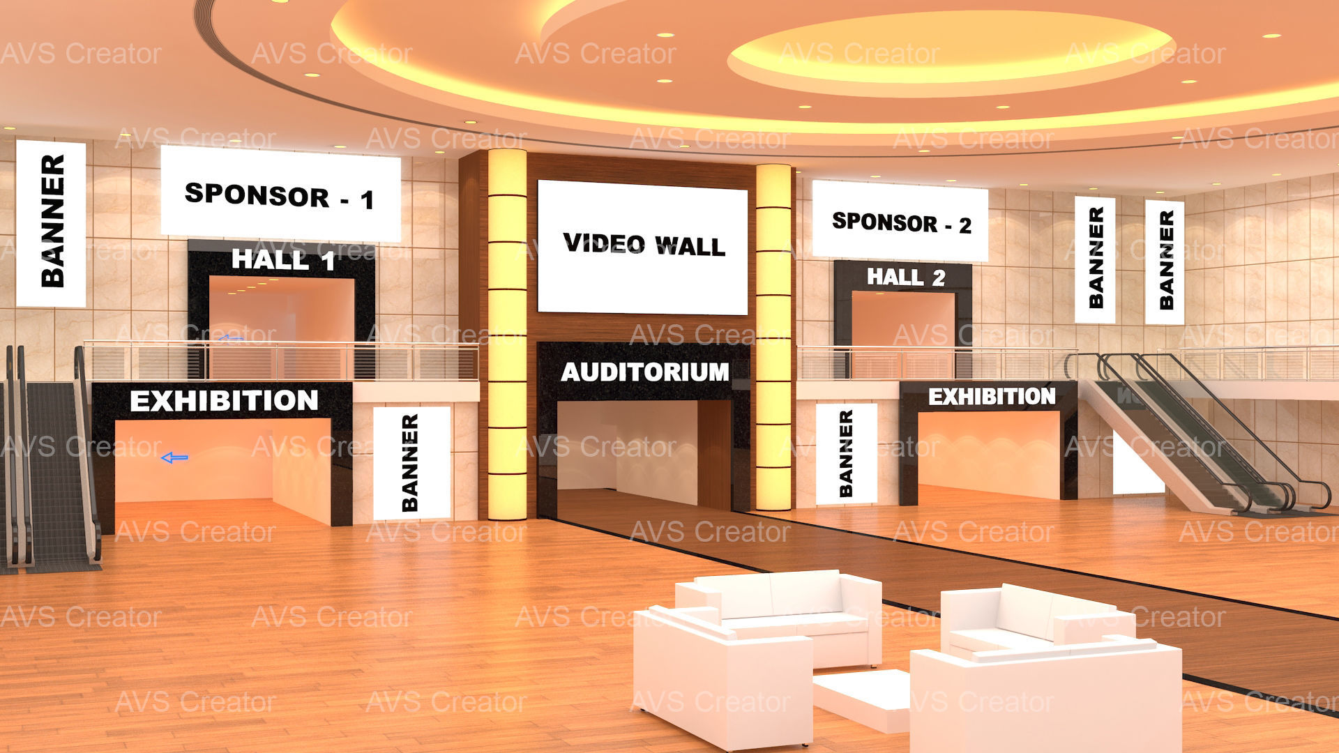 Virtual Lobby 3D model | CGTrader