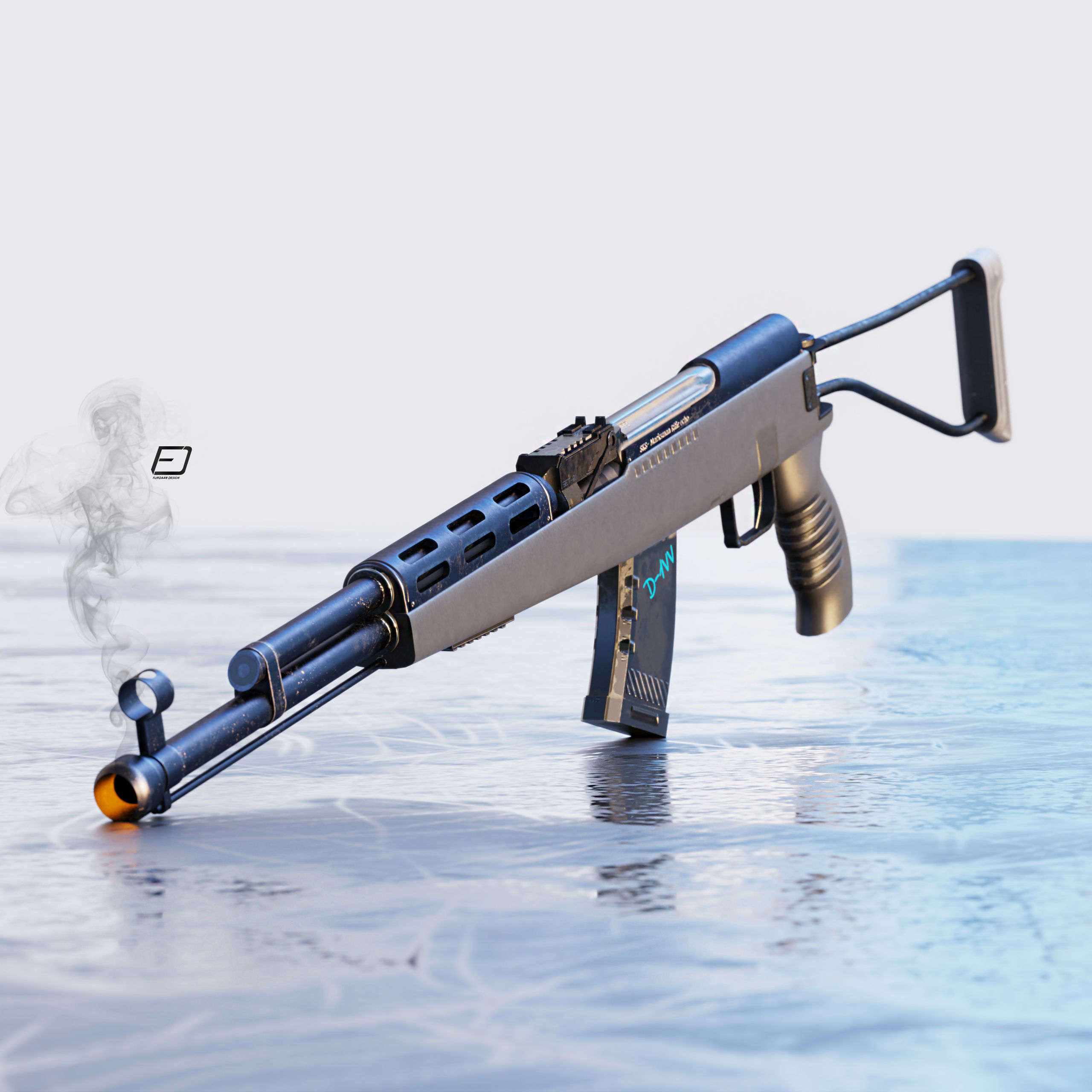 3D model SKS Marksman Rifle Echo PBR VR / AR / low-poly | CGTrader