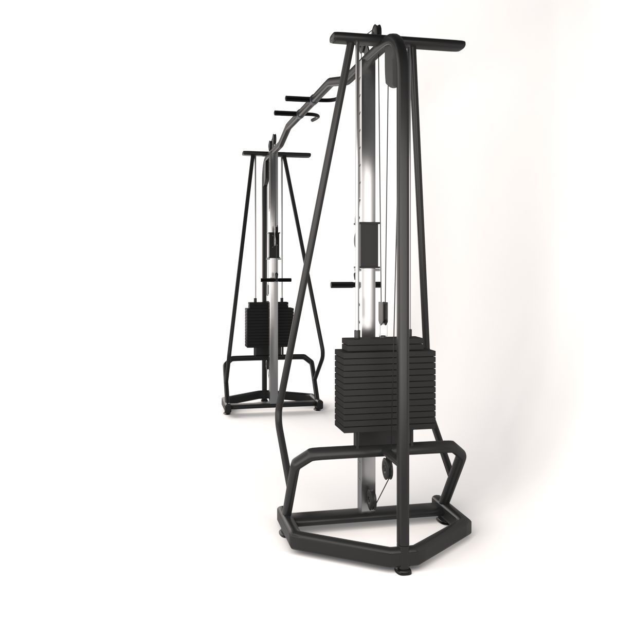 Cable Cross over Gym Machine 3D model | CGTrader
