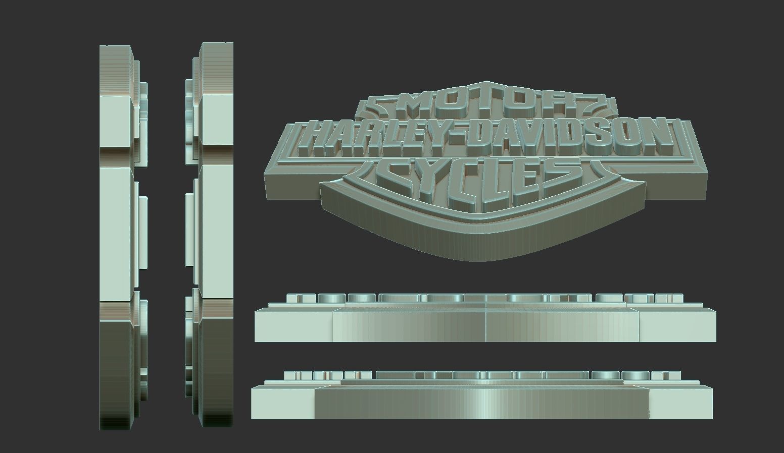Harley Davidson Logo 3D model 3D printable | CGTrader