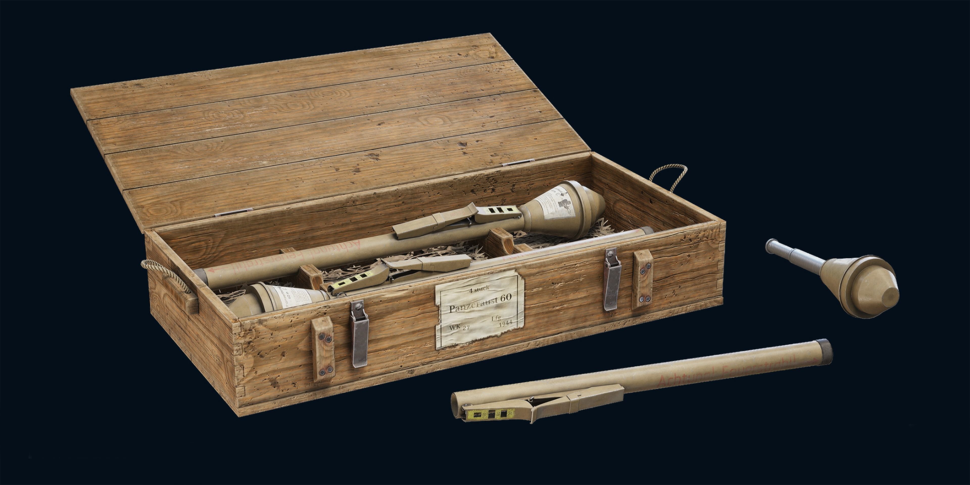 Panzerfaust and box 3D asset | CGTrader